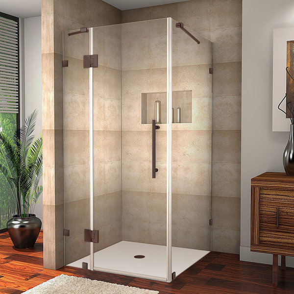 Aston Avalux 37 in. W x 30 in. D x 72 in. H Frameless Shower Enclosure | Wayfair